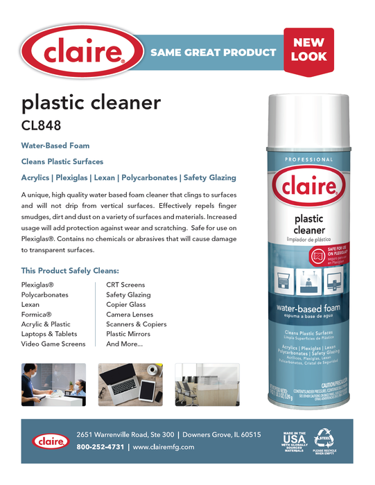 Claire Plastic Cleaner :: Kenerson Associates